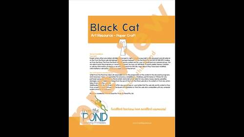 Halloween Craft and Writing Activities - Black Cat by From the Pond