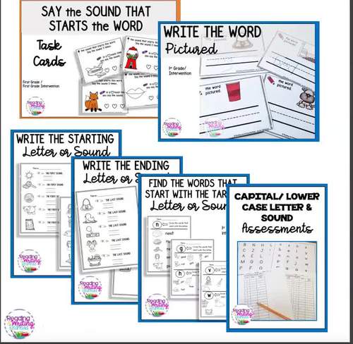 BUNDLE: First Grade Reading and Intervention and Phonemic Awareness ...