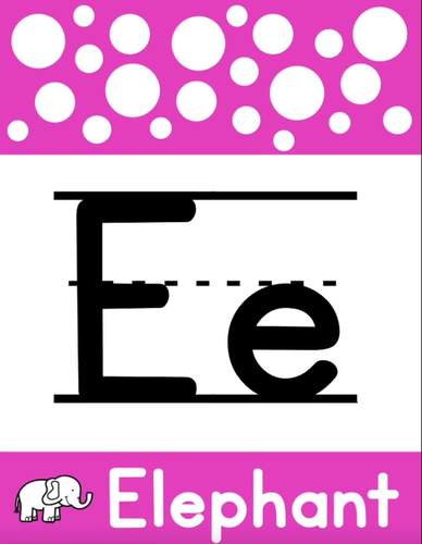 Pink Polka Dot Party Alphabet Posters: Set #4 by Magical Miss Meg