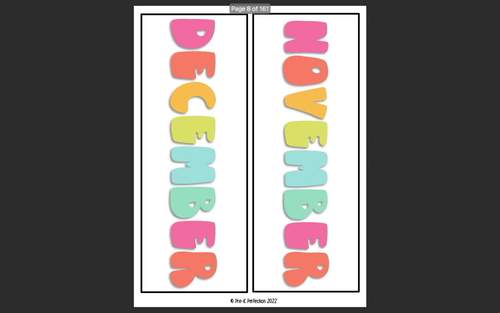 Y2K Checkered Chick Classroom Decor | Groovy Pocket Calendar | Flip ...