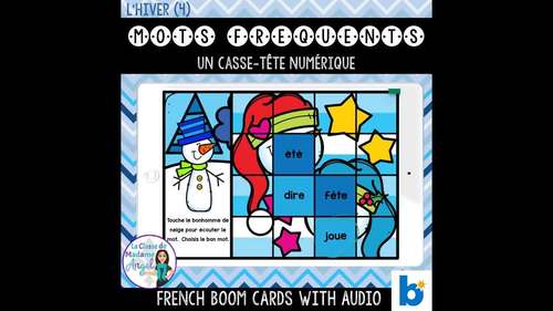 Mots fréquents: French Winter Sight Word Puzzle Digital Game BOOM Cards (4)