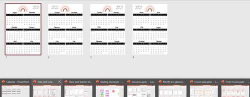 Teacher Planner Editable Modern Boho Rainbow by Learn and Explore