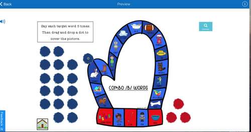 WINTER MITTEN, DIGITAL BOOM CARDS ARTICULATION by SLP Britt | TpT