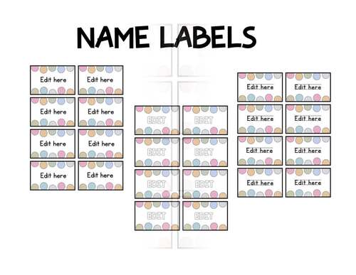 Printable Polka Dots Small Name Labels, Locker Labels, Mailbox labels ...