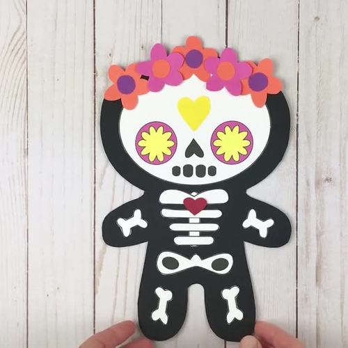 Day of the Dead Craft - Sugar Skull - Skeleton Puppet - Dia de los Muertos