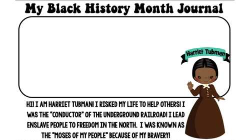 Black History Month Journals for Young Learners by LifeWithMrsJamaica