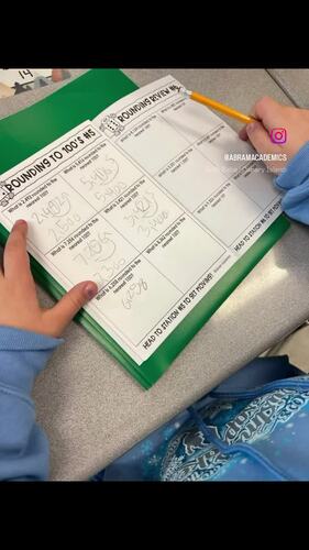 3rd Grade Math Rounding Centers, Activities, & Movement Cards Stations