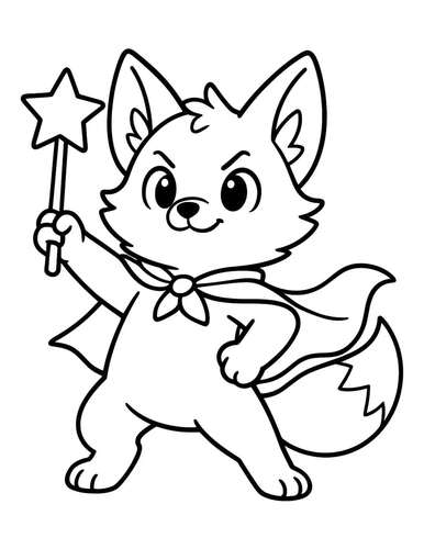 Fuzzy Fox Coloring Pages | 45 Cute Animal Digital Coloring Sheets for Kids