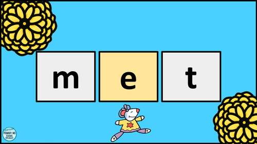 Chrysanthemum CVC and Silent E Digital Phonics | Google Slides | PowerPoint