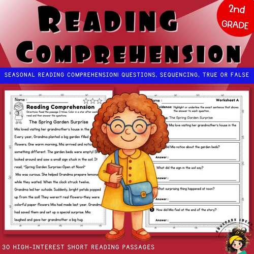 2nd Grade Reading Comprehension Passages with Questions | Seasonal Reading