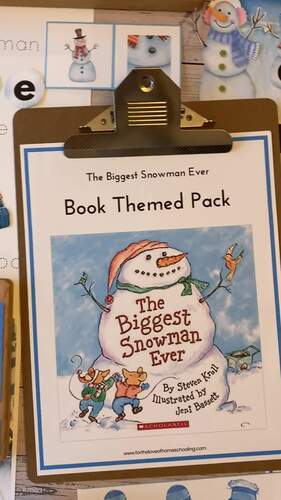 The Biggest Snowman Book Themed Pack by For the Love of Homeschooling