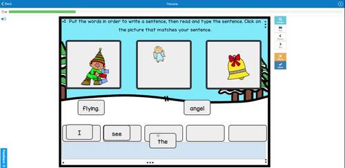 Typing Practice Sentence Structure Christmas Boom Cards™ No Prep Fast ...