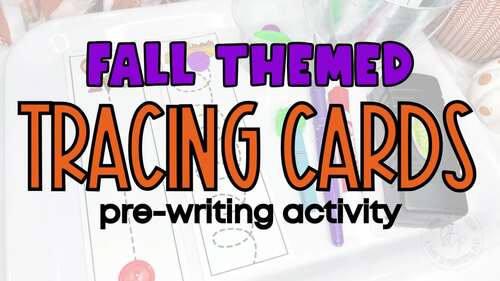 Fall Line Tracing Cards by Beyond the Playroom | TPT