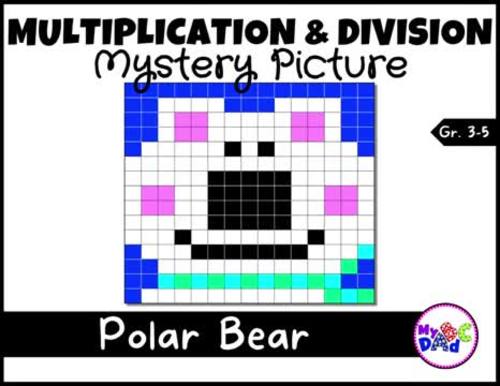 Winter Math Mystery Picture - Polar Bear Multiplication and Division ...