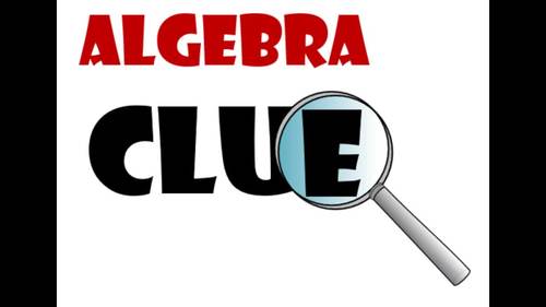 Algebra Clue Bundle : 9 Algebra CLUE Games for Algebra 1 | TPT