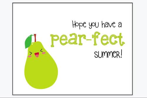 Fruit-Themed Digital End of Year Postcards for Students via Google Slide