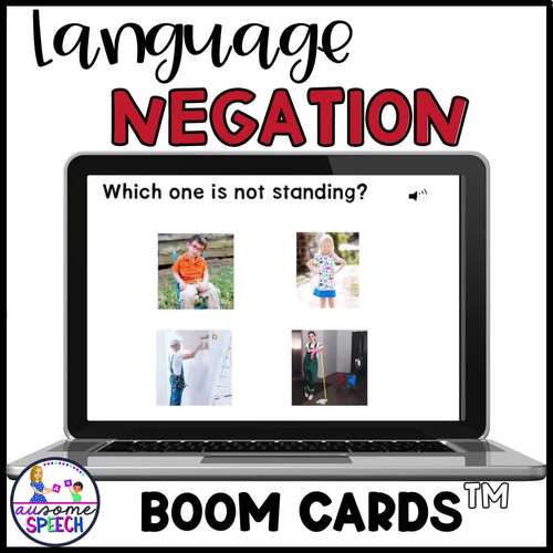 Negation Differentiated Speech Therapy Boom Cards Real Photos No Not