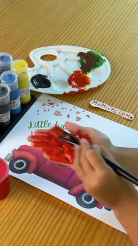 Fall Handprint Pumpkin Truck Craft - “Little Hands, Big Pumpkins”