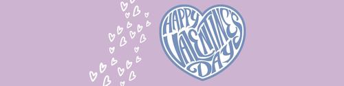 Valentine's Day Google Classroom Header | Animated, Pastel Purple & Blue