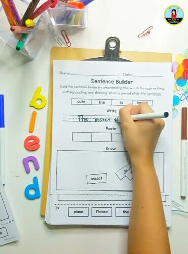 Final Blends Sentence Worksheets | Ending Blends by The Joy in Teaching
