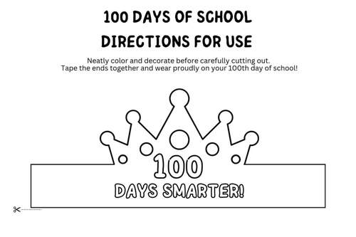 100th Day of School Activities | Hat with Dots | Headband Crown | TPT