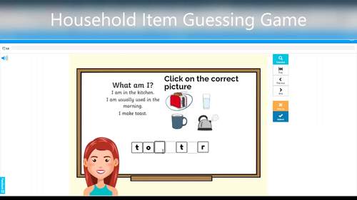 Household Items guessing game BOOM CARDS™ for Distance Learning | TPT
