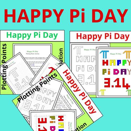 Pi Day Math Activity Bundle | Coordinate Plane & Coloring Fun | TPT
