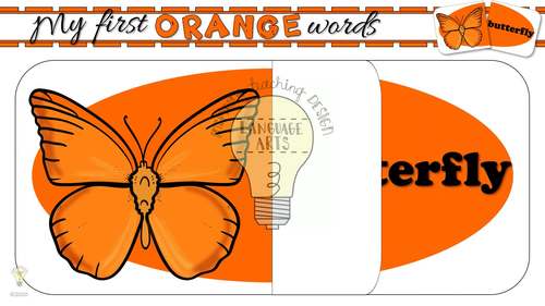 Building Vocabulary: My First Orange Words - Digital/ Distance Learning