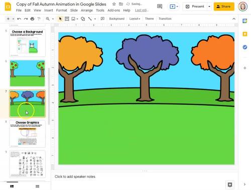 Fall Digital Animation Project | Stop Motion in Google Slides | TPT