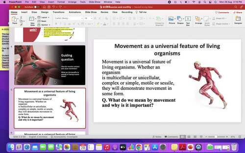 IB Biology: B3.3 Muscle and Motility (first exams in 2025) | TPT