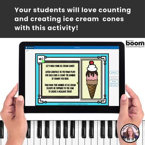 Listening and Counting Sounds Ear Training BOOM™ Cards for Preschool Piano