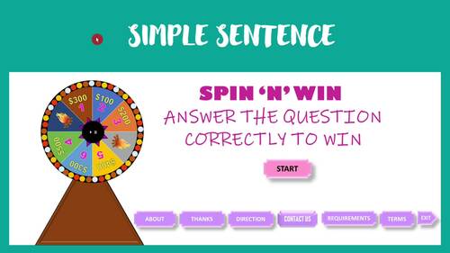 Thanksgiving and Christmas PowerPoint Digital Game Spin and Win Simple ...