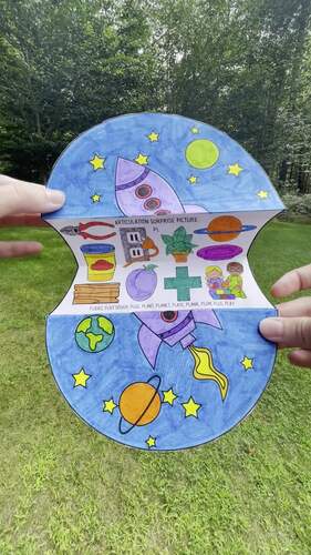 Space Articulation Folding Surprise Craft - 50% Off by Jennie's Speech Room