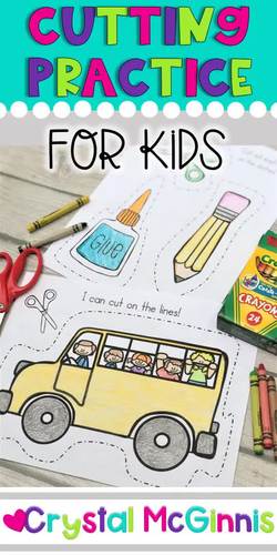 Cutting Practice Pack | Beginning of Kindergarten or Preschool Scissor ...