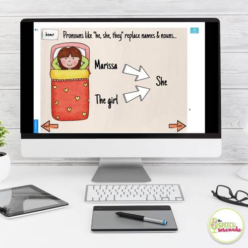 Slumber Party Subjective Pronouns BOOM Cards™ Distance Learning | TPT