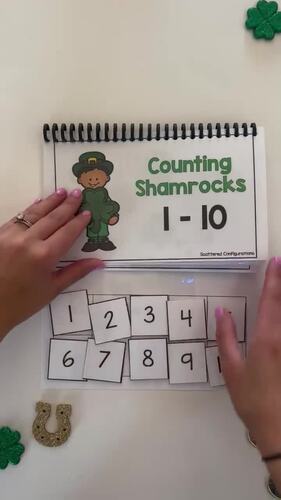 March Adapted Book Counting Sets 1-10 St. Patrick's Day Themed by Land ...