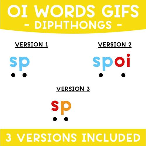OI Words Diphthongs GIFS by Teacher Cloud | TPT