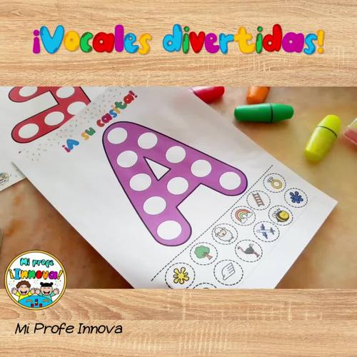 Vocales actividades y fichas - Vowels in spanish centers and worksheets