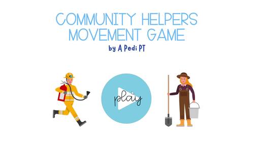 Community Helpers Gross Motor Movement Game | Digital Fun by A Pedi PT