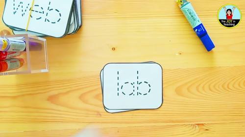 CVC Tracing Task Cards by The Joy in Teaching | TPT