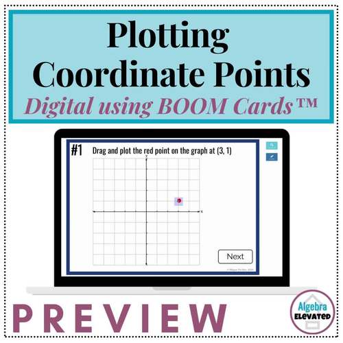 Plotting and Graphing Coordinate Points Boom Cards™ (Digital) | TPT