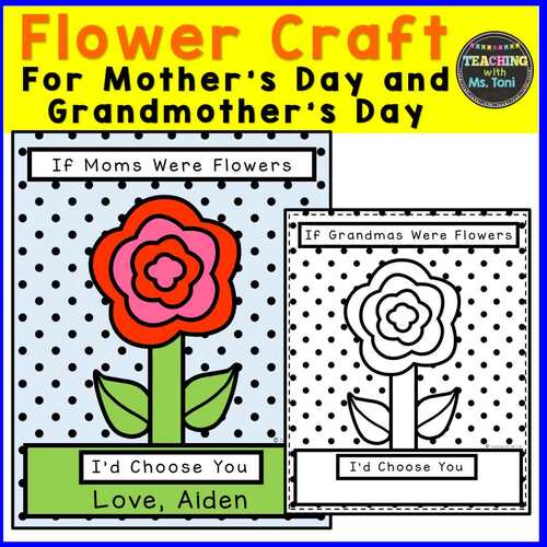 Mother's Day Craft Grandmother's Day Craft Layered Rose Flower Craft