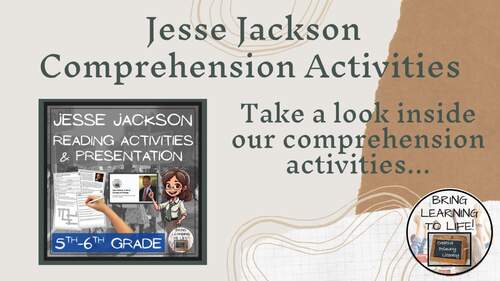 Jesse Jackson Close Reading Passage & Comprehension Activities | 5th ...