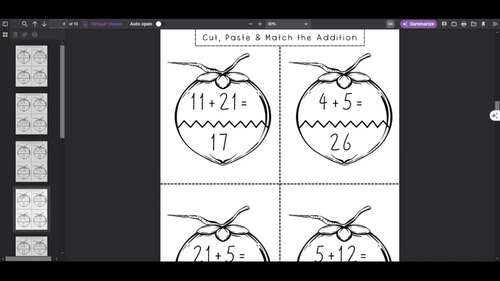 Cut, Past and Match the Addition for Autism Kids by ModernKids ...