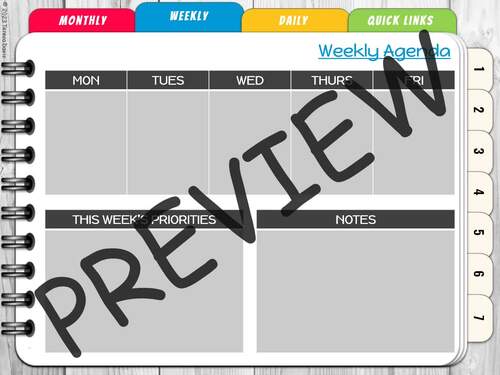 Comic Digital Notebook Teacher Planner: Single Desks: Editable Seating