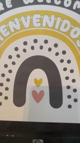 Back to School & Motivational Rainbow Poster Classroom English and ...