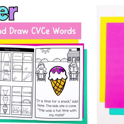 Summer Decodable Readers CVCe Words - Directed Drawing Books - Magic E ...