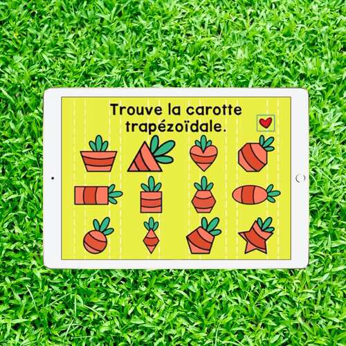 Trouve le trapèze avec audio | Vocabulaire du printemps | Cartes Boom