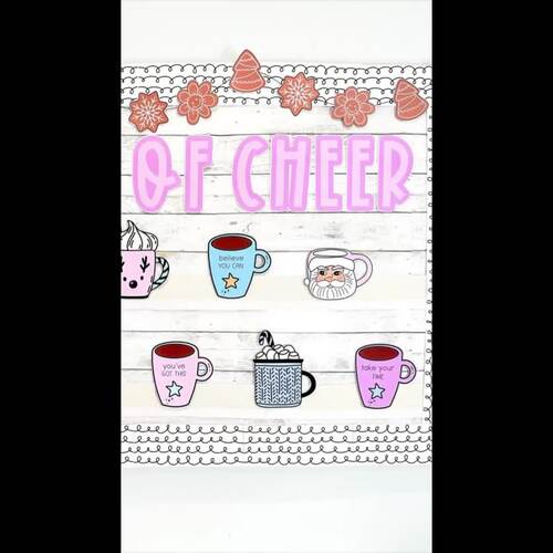 Christmas Bulletin Board Kit - Cup of Cheer - Cup of Kindness Door Display