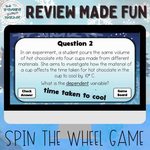 CER, Variables, Graphing & Conversion Winter Science Skills Game for ...